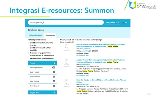 Indonesia OneSearch: Empowering Discovery and Innovation | PDF