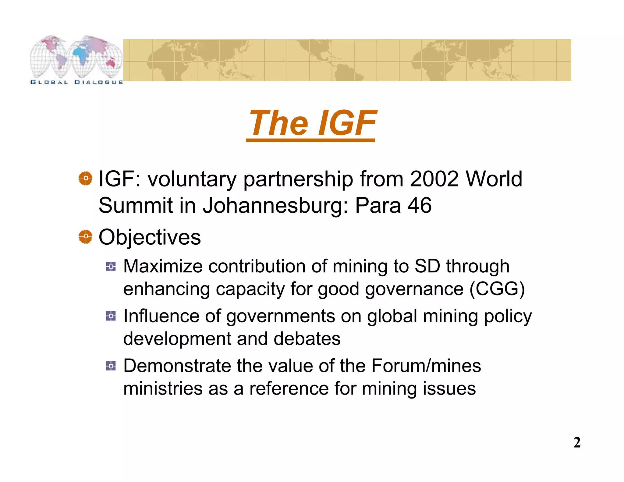 Igf presentation | PDF | Business | Business and Finance