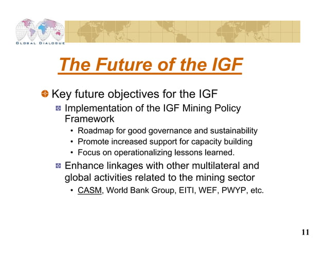 Igf presentation | PDF | Business | Business and Finance