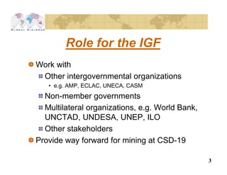 Igf presentation | PDF | Business | Business and Finance