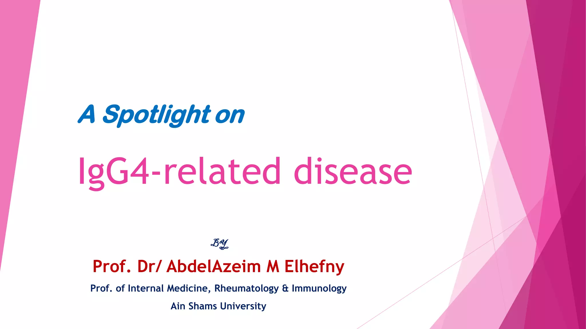 Ig g4 related disease | PDF