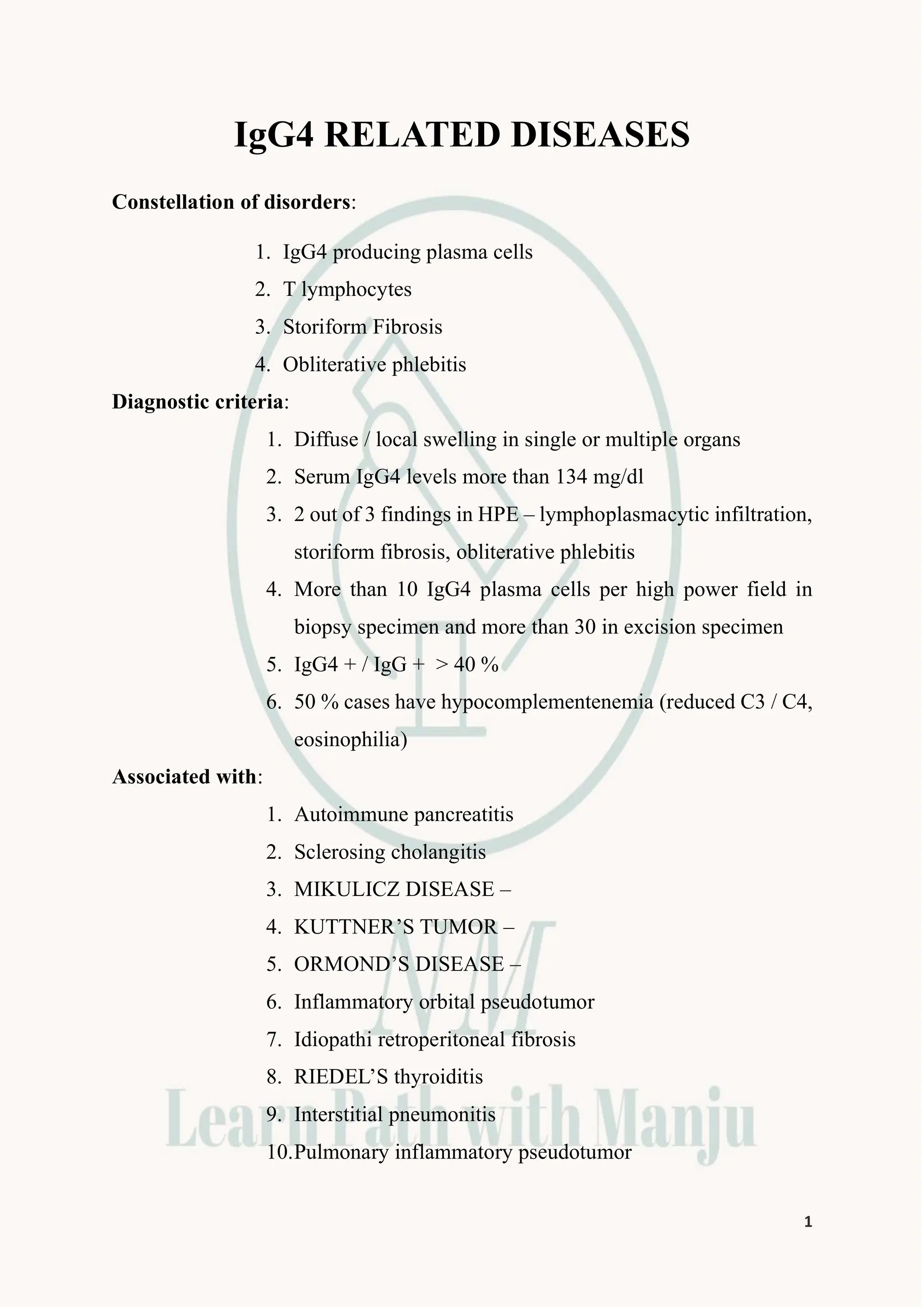 IGG4 related diseases. .pdf