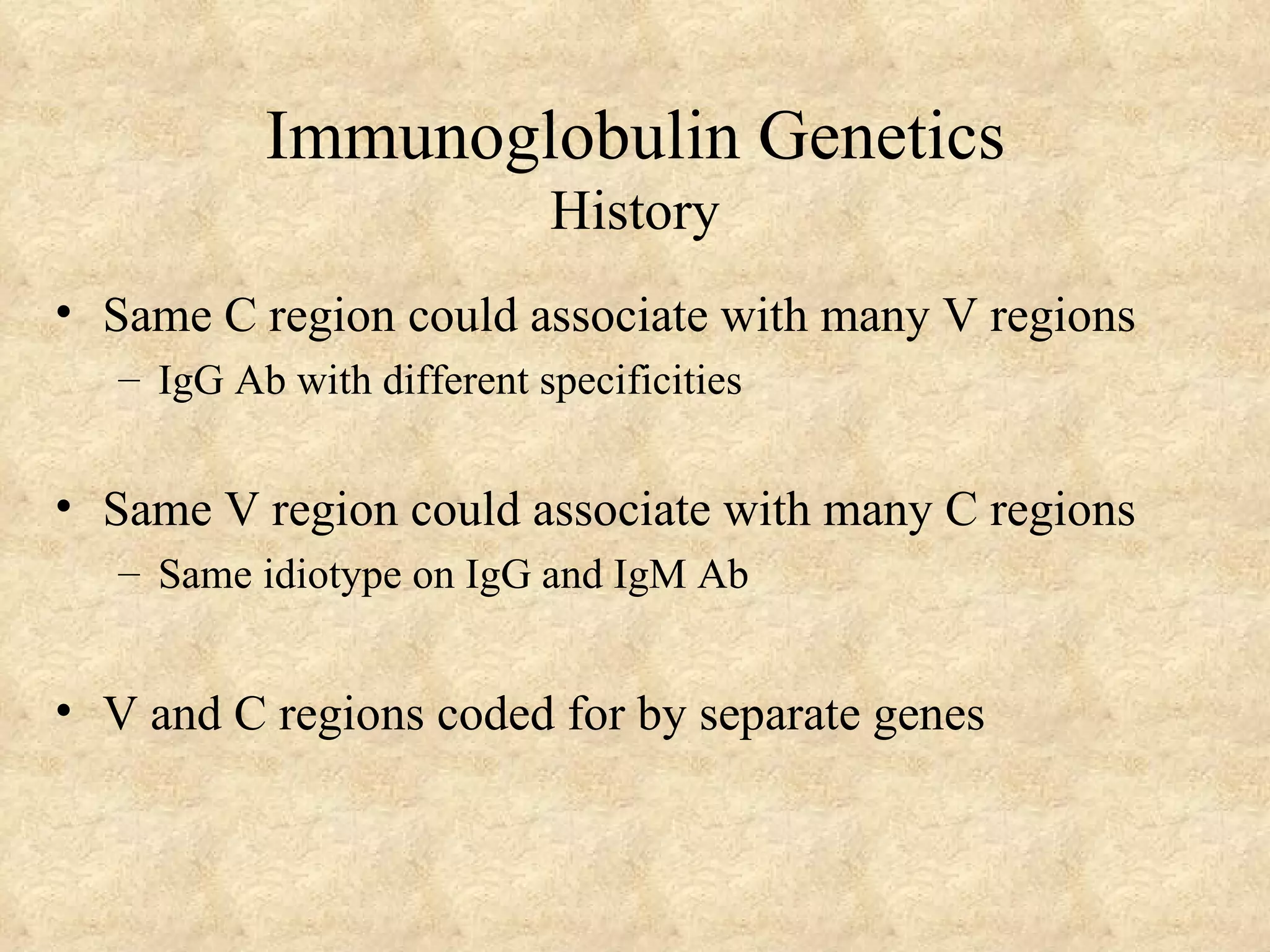 Ig Genetics 2001 | PPT