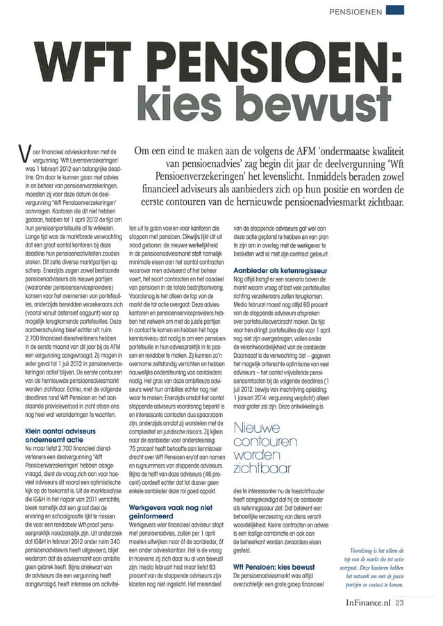 Wft Pensioen: kies bewust! | PDF