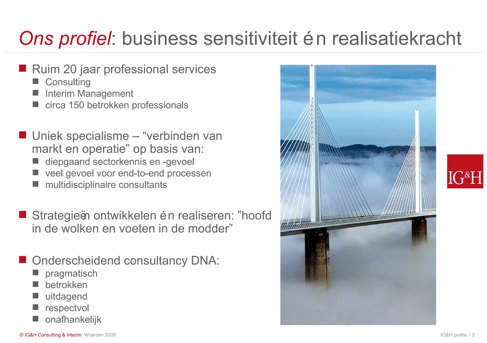 Ig&H Company Profile Nl | PPT