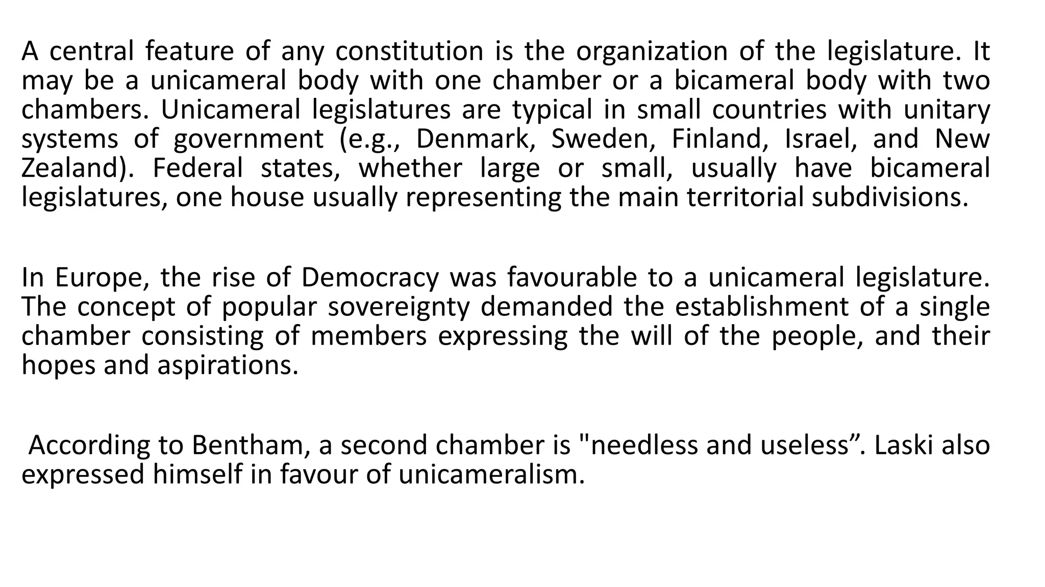 Unicameralisim | PPTX
