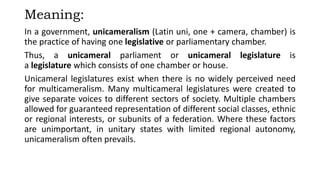 Unicameralisim | PPTX