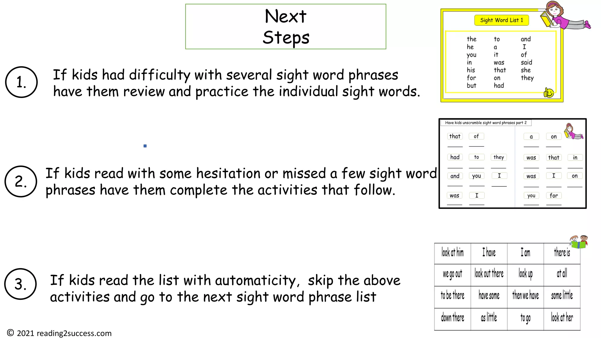 Welcome Parents to Teaching Kids Sight Word Phrases 1, 2, and 3. # ...