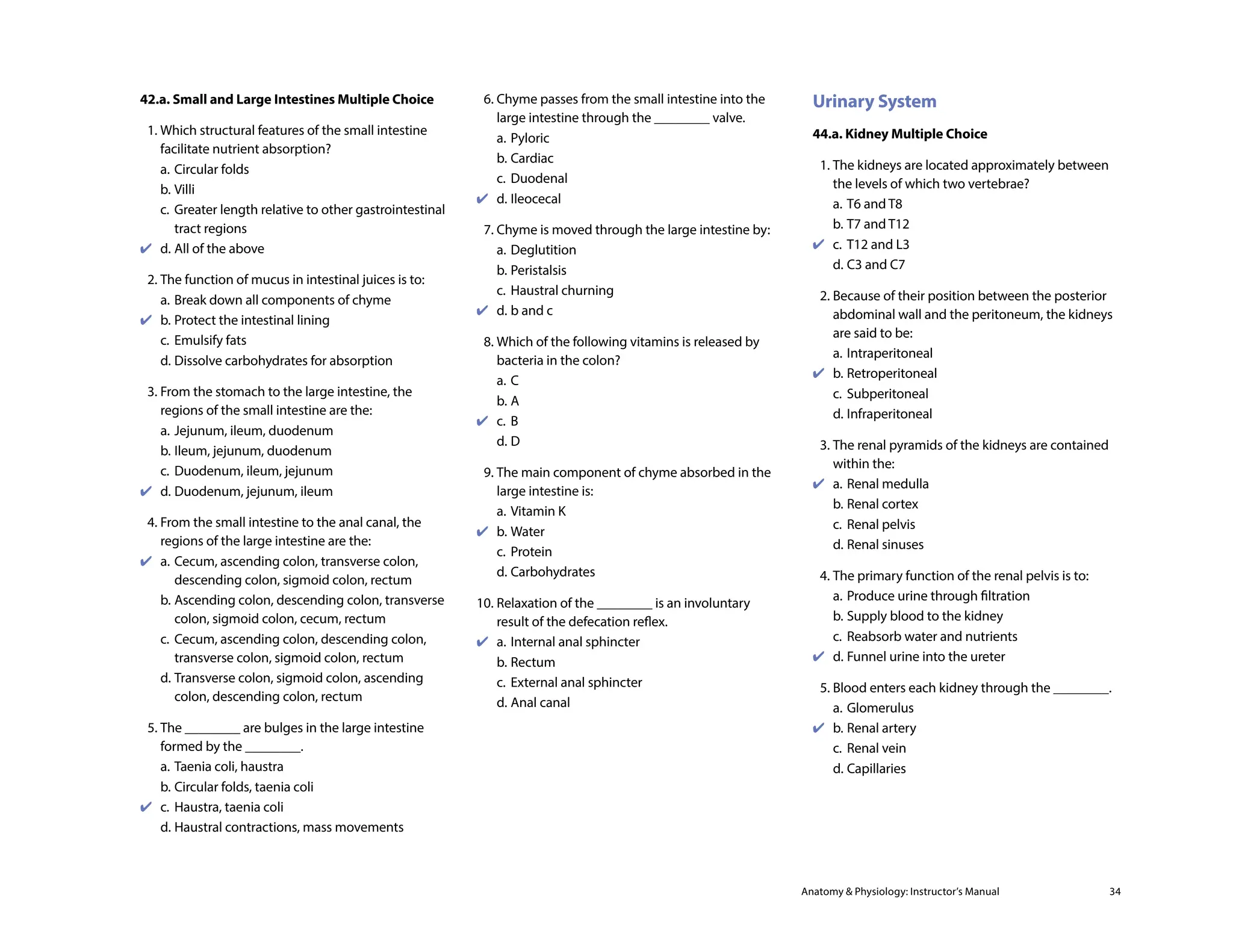 Questions about All systems (anatomy and physiology) | PDF