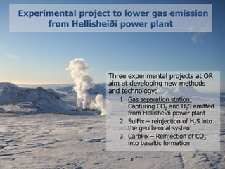 Disposal of geothermal gases | PPT