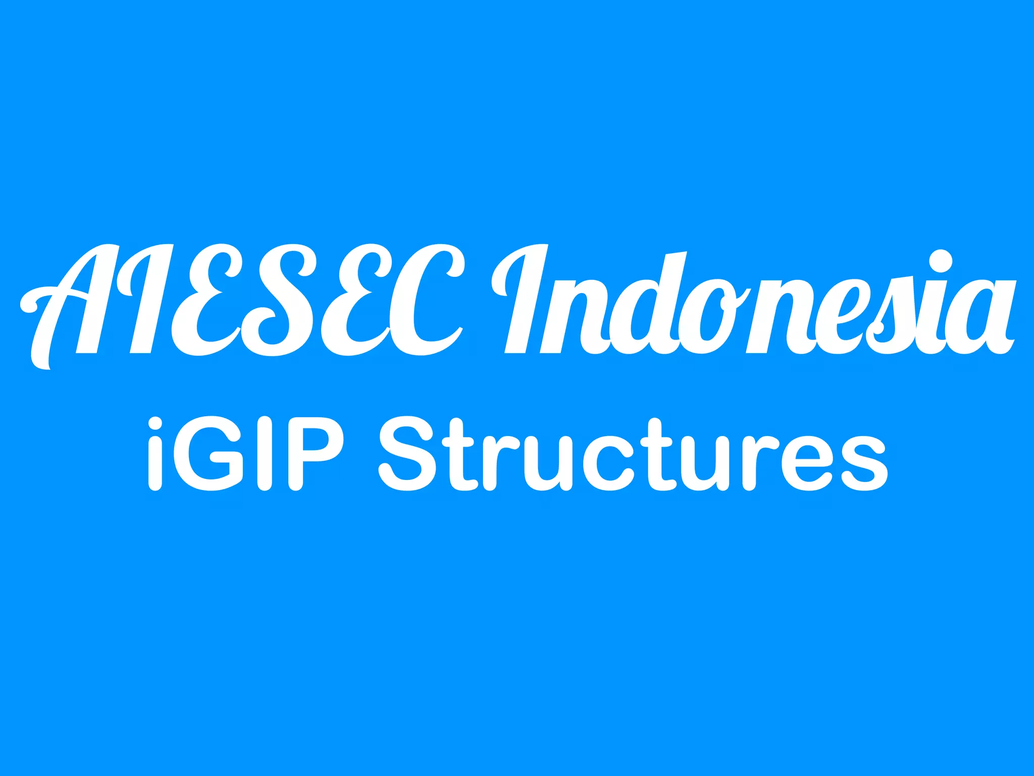 AIESEC Indonesia |1314| iGIP Structures | PPT