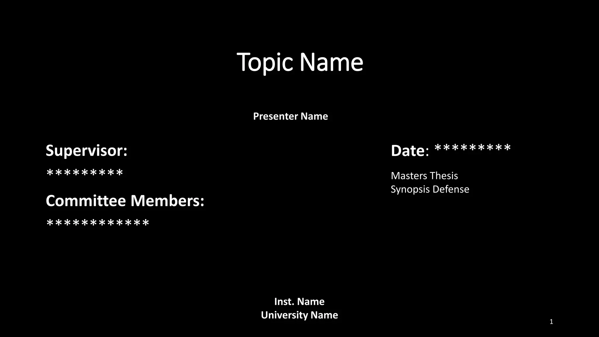 M.Phil. Thesis Defense Template_NUST | PPTX