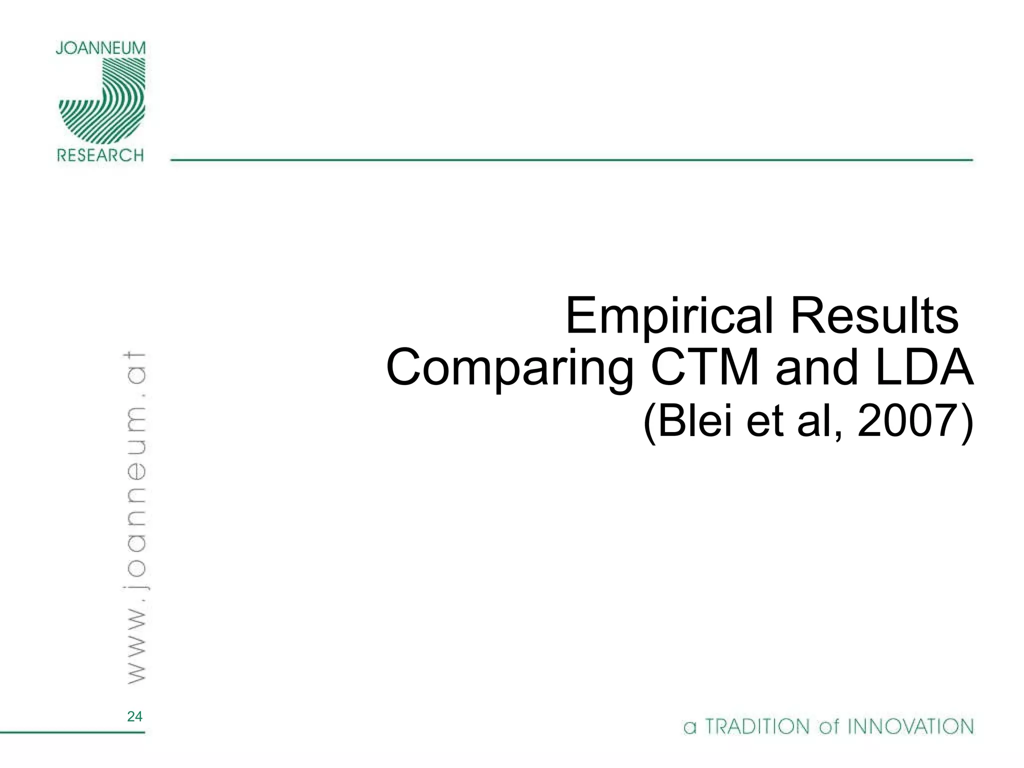 Topic Models - LDA and Correlated Topic Models | PPT