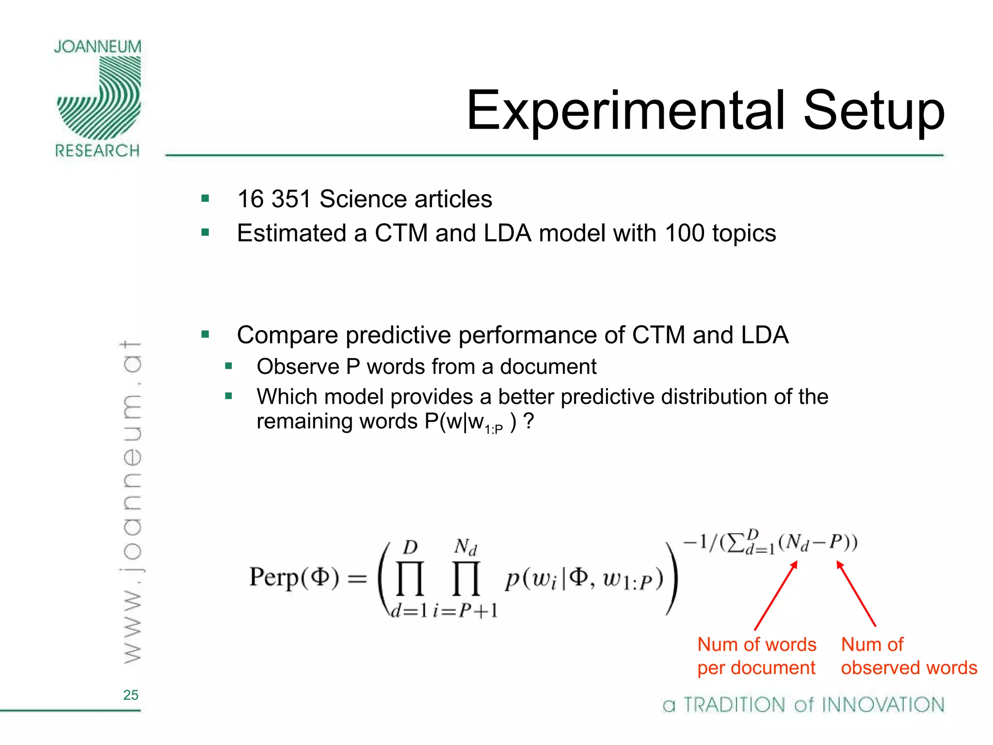Topic Models - LDA and Correlated Topic Models | PPT