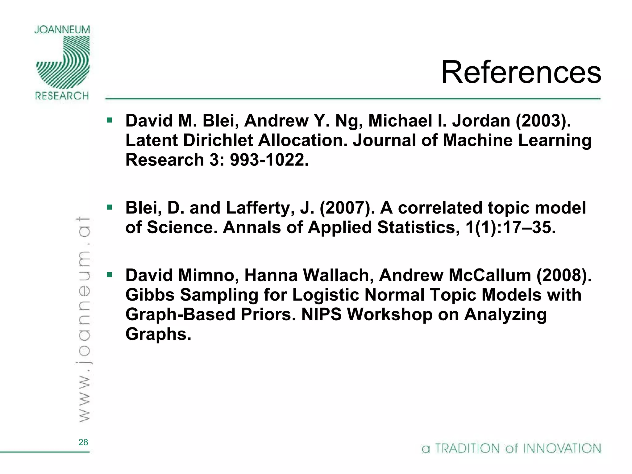 Topic Models - LDA and Correlated Topic Models | PPT