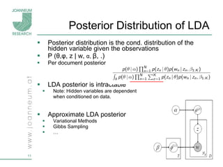 Topic Models - LDA and Correlated Topic Models | PPT