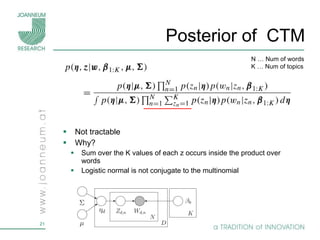 Topic Models - LDA and Correlated Topic Models | PPT