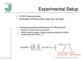Topic Models - LDA and Correlated Topic Models | PPT