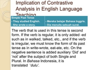 Implication of Contrastive Analysis in English Language Teaching | PPTX