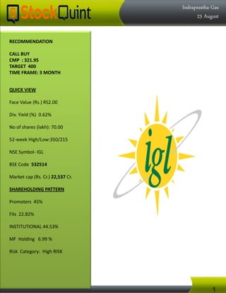 Igl medium term report | PDF