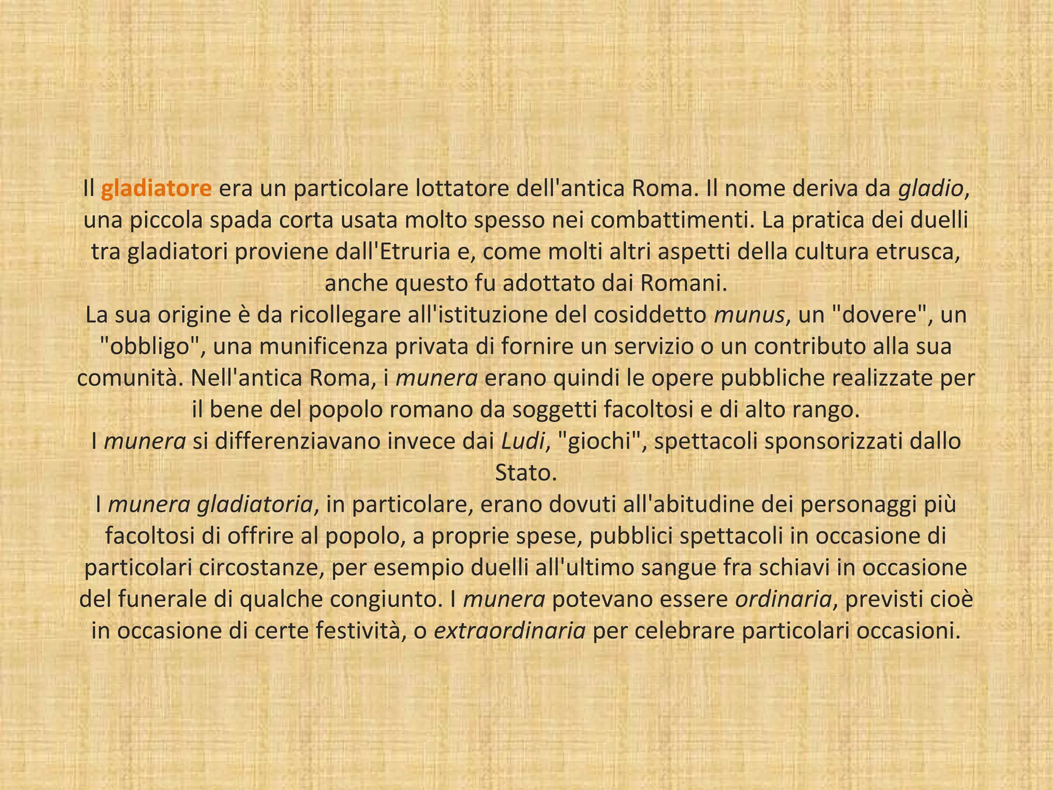 I gladiatori di Roma | ODP