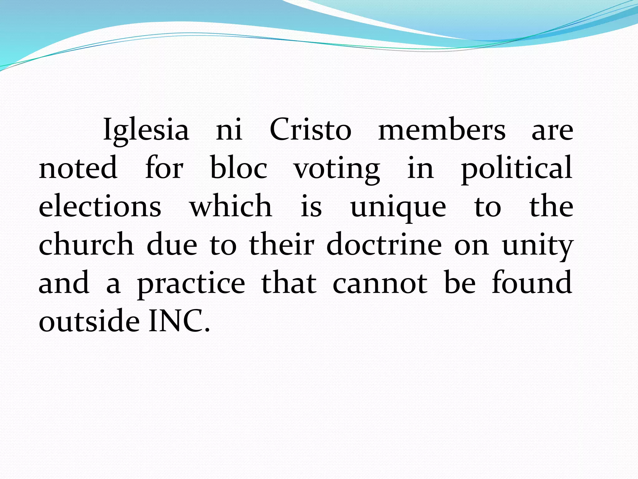 Iglesia ni cristo (ppt report) | PPTX