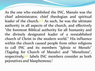 Iglesia ni cristo (ppt report) | PPTX