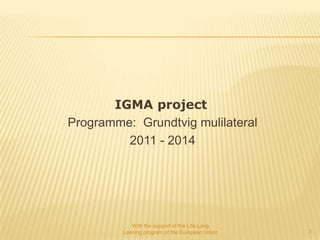 IGMA presentation, training of stakeholder networks | PPTX