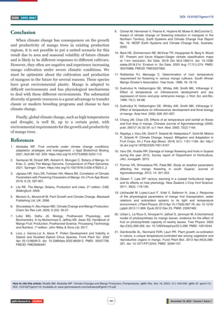 Adapting Mango Cultivation to a Changing Climate | PDF