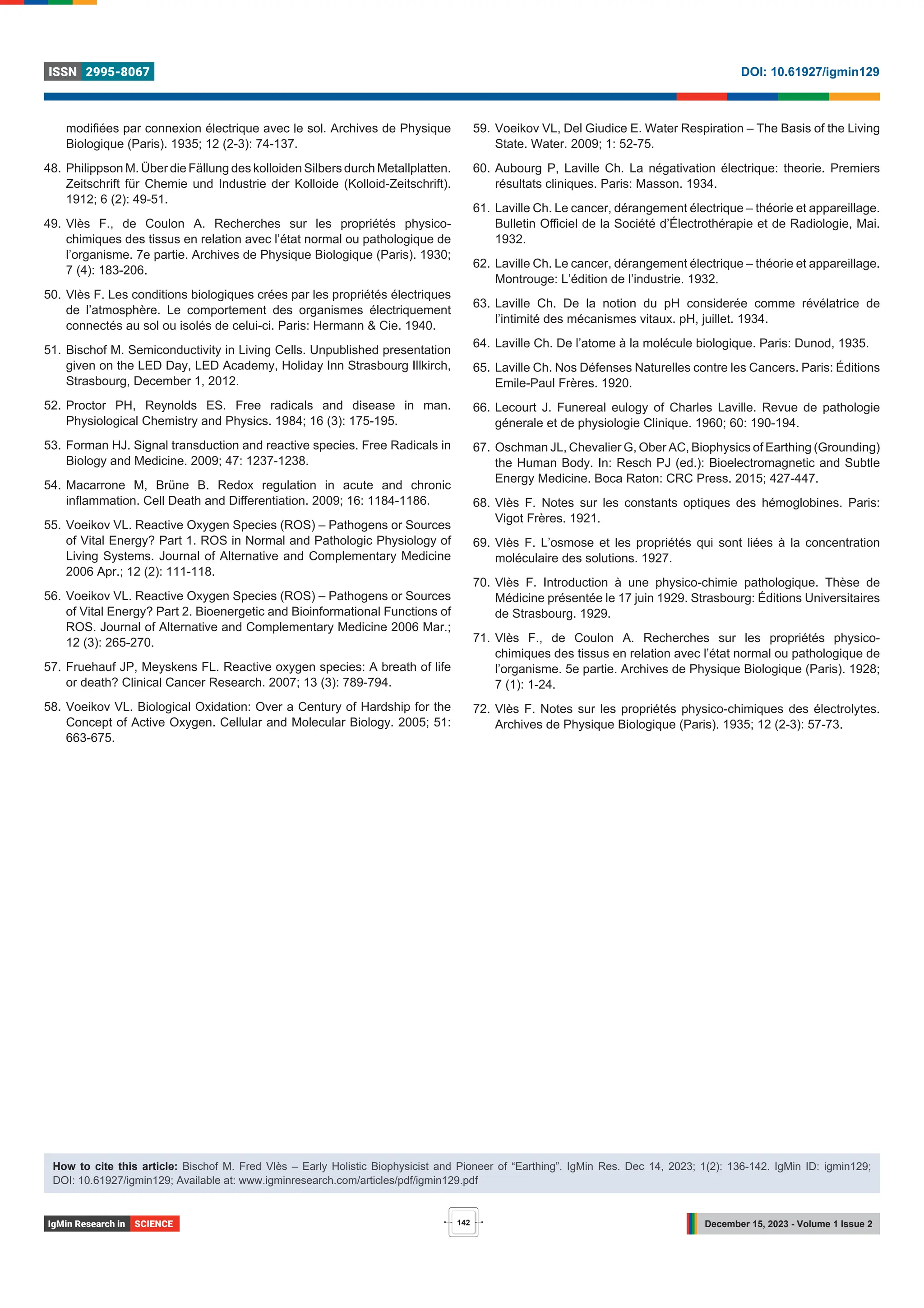 Exploring the Legacy of Fred Vlès: Pioneer of Holistic Biophysics | PDF