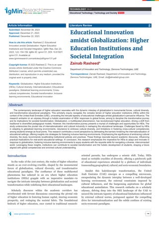 Adapting to Change: Higher Education’s Role in Societal Transformation | PDF | Education ...