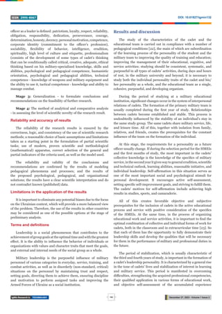 Empowering Cadets: Professional-Business Games in Military Education | PDF