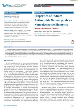 Exploring the Potential of Indium Antimonide in Advanced Electronics | PDF