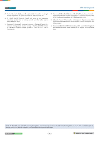 Transforming Data Integrity: Advanced Missing Value Imputation with AI | PDF