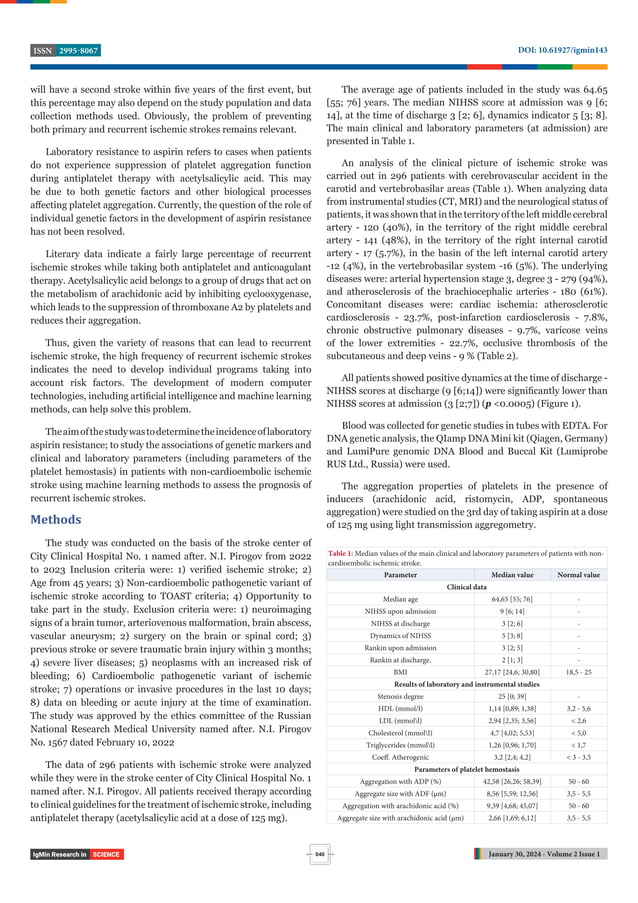 Machine Learning Models for Better Stroke Prognosis | PDF