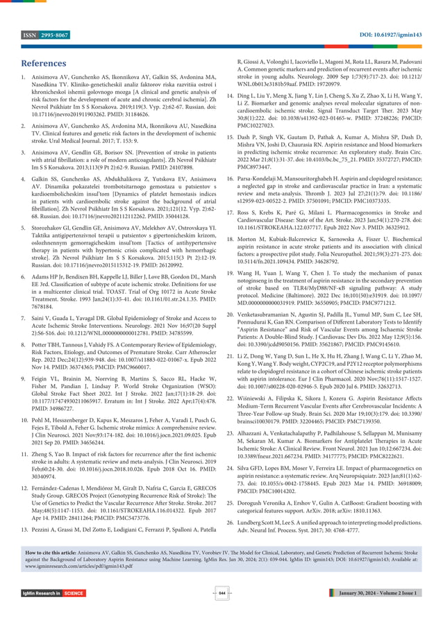 Machine Learning Models for Better Stroke Prognosis | PDF