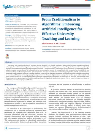 The Role of AI in Shaping Future University Classrooms | PDF