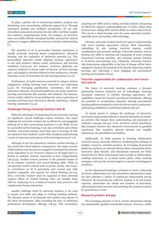 The Role of AI in Shaping Future University Classrooms | PDF