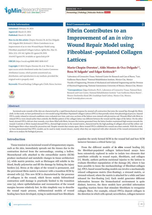 Improving Wound Repair with Fibrin and FPCL Technology | PDF