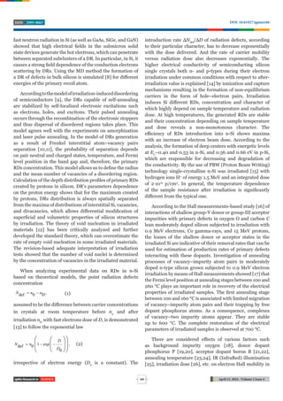 Understanding Electrical Conductivity in Radiation-Modified Semiconductors | PDF