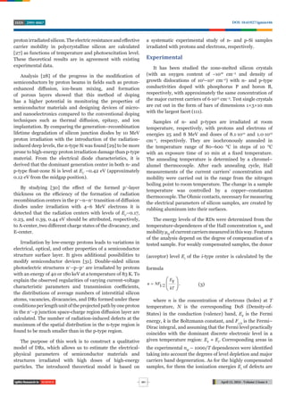 Understanding Electrical Conductivity in Radiation-Modified Semiconductors | PDF
