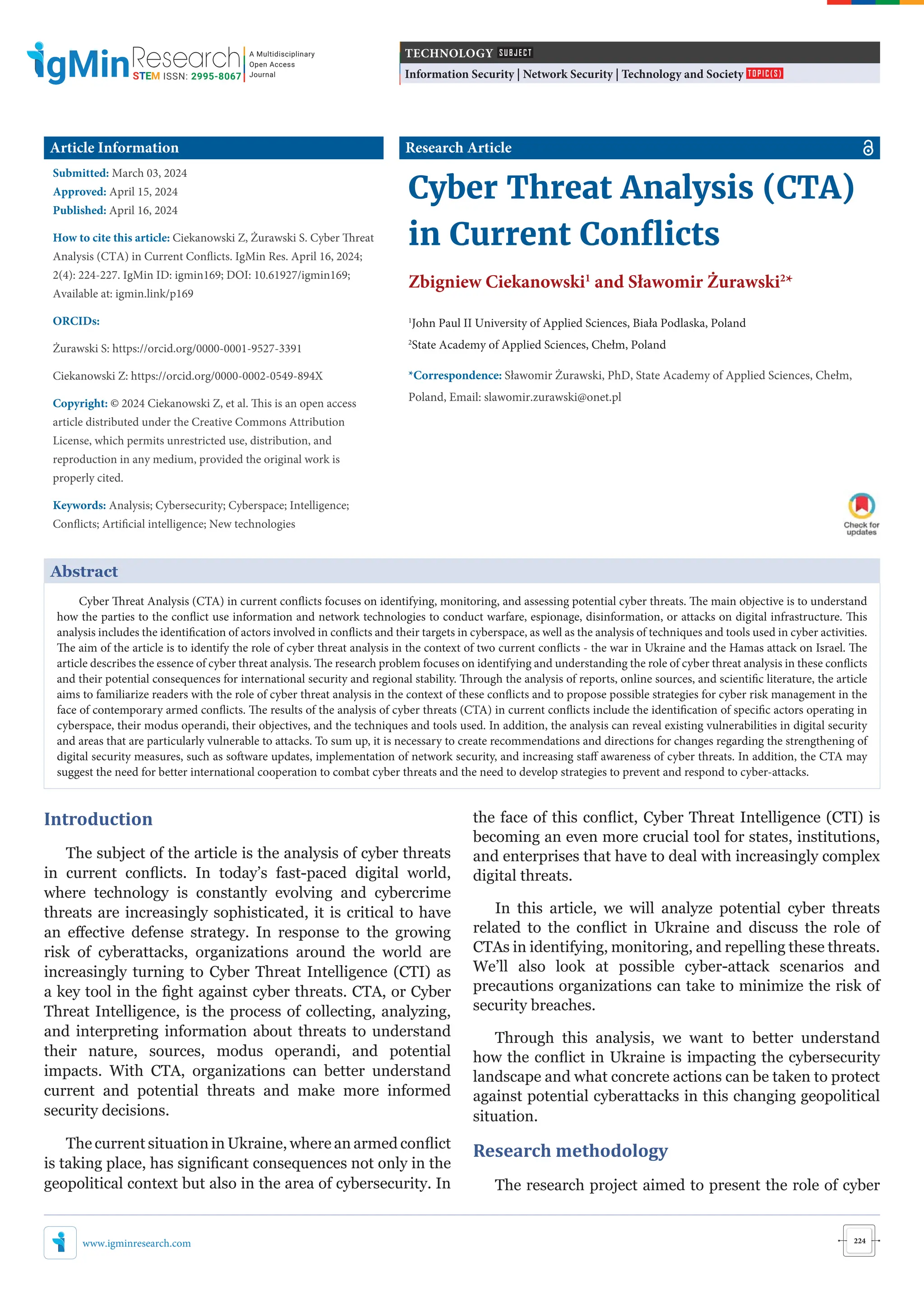 Hacking and Hybrid Warfare: The Role of Cyber Threat Analysis | PDF