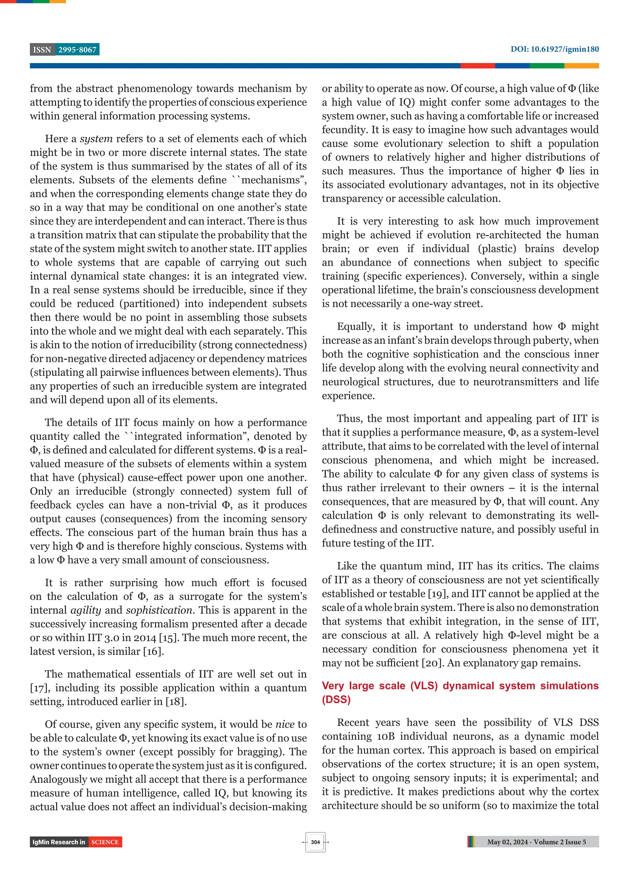 "Integrated Information vs. Quantum Models: The Consciousness Debate" | PDF