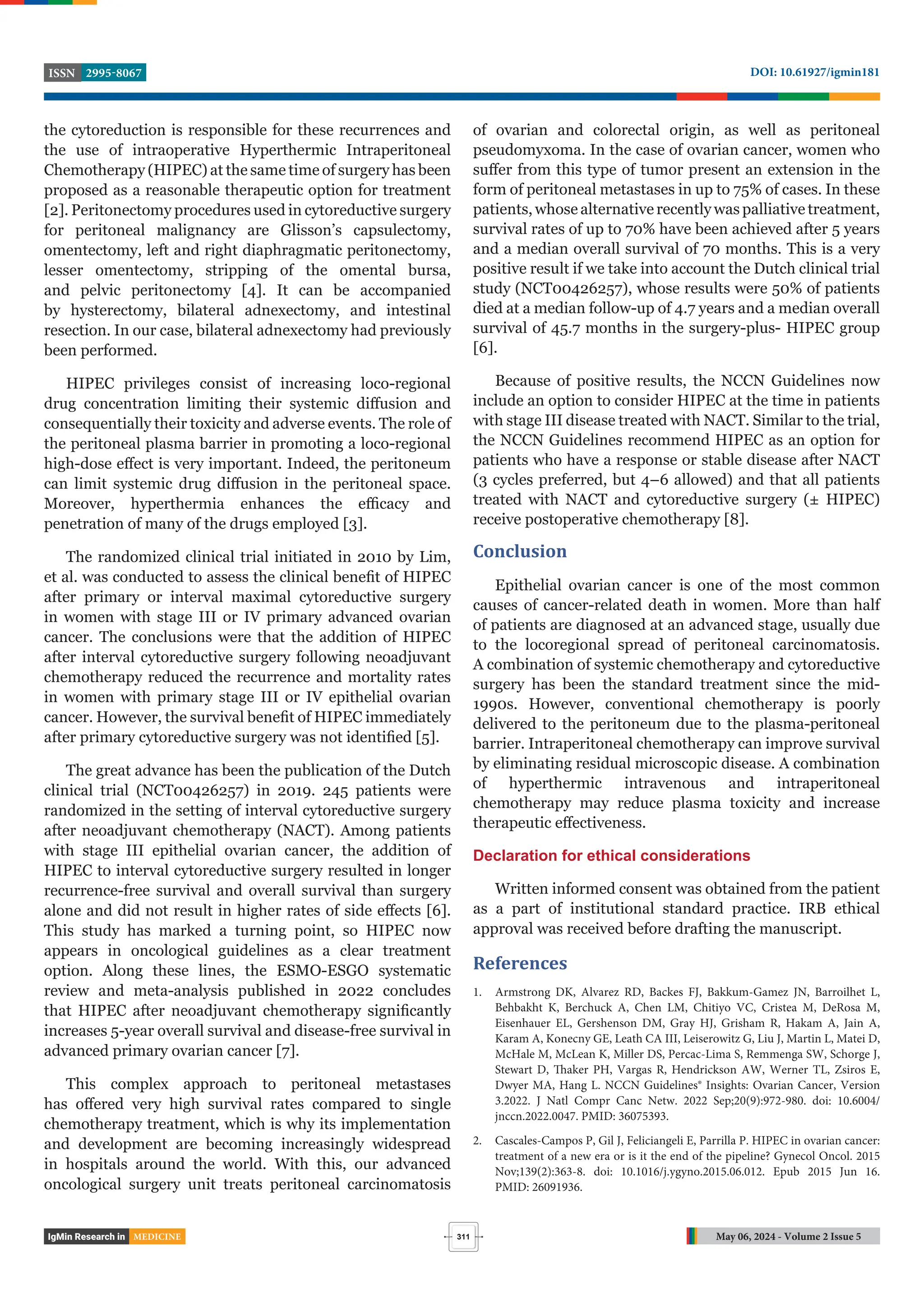 Fighting Peritoneal Carcinomatosis: A Case Study in Advanced Ovarian ...