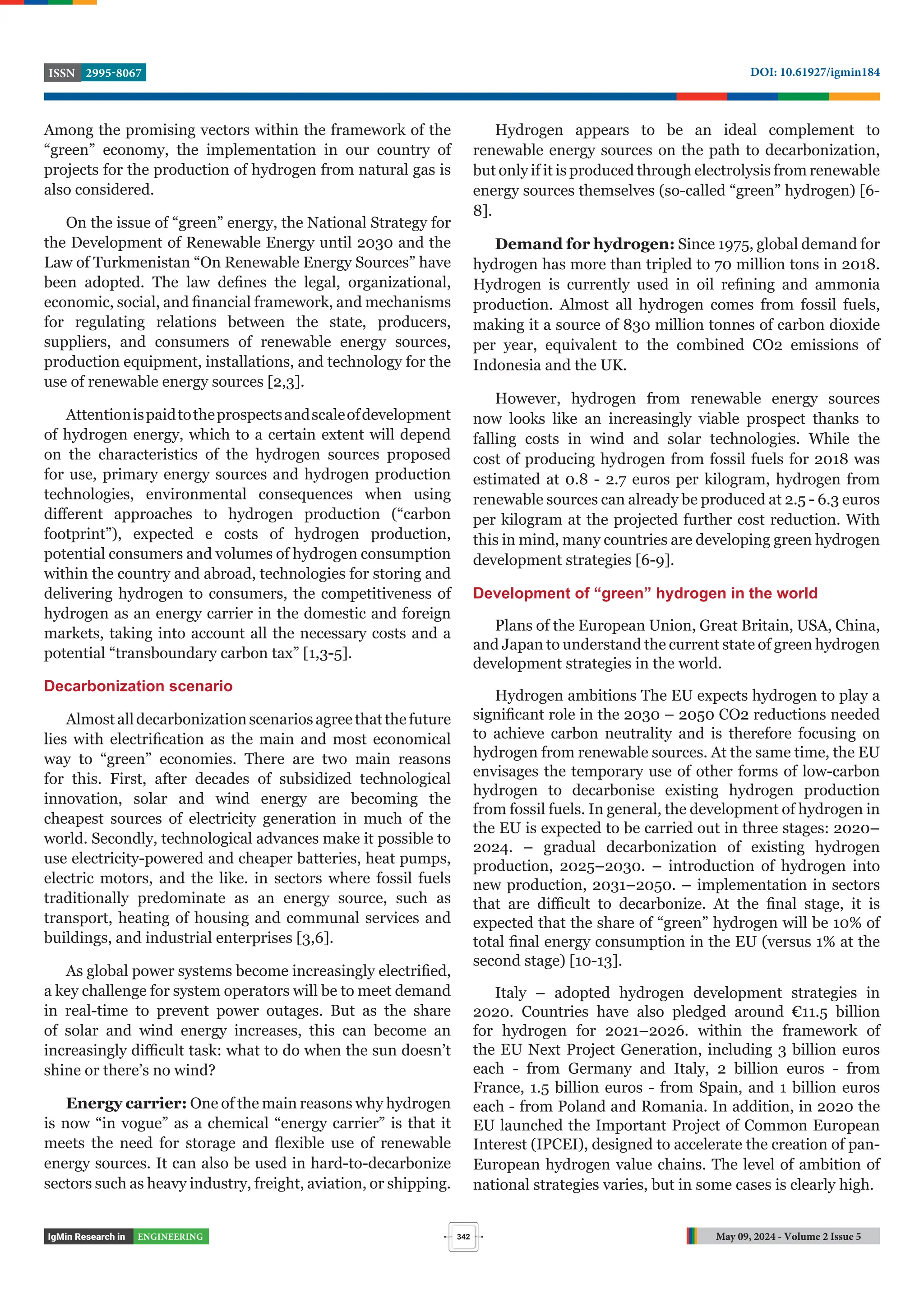 "Turkmenistan’s Path to Green Growth and Climate Resilience" | PDF