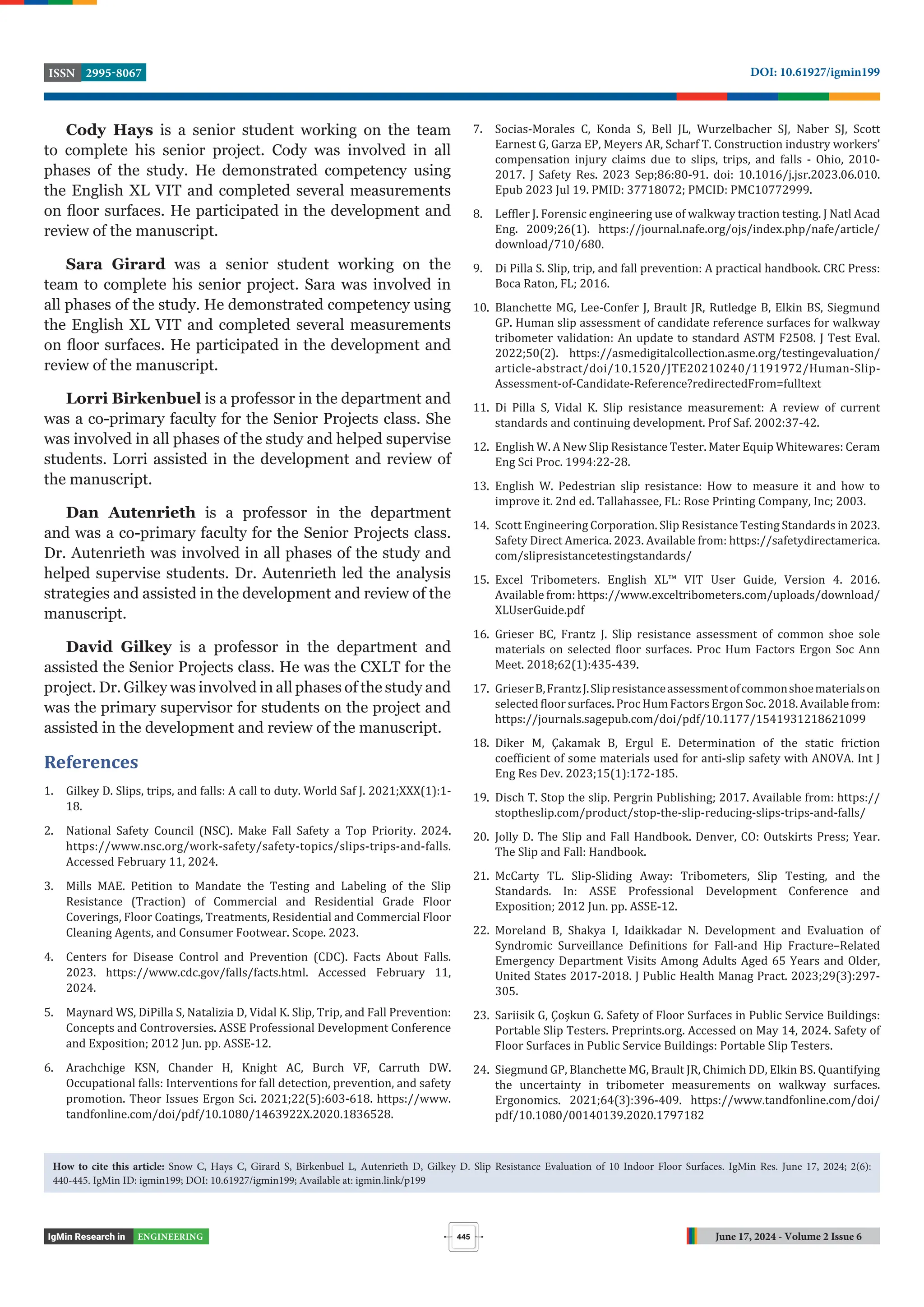 Reducing Falls: Insights into Floor Slip Resistance | PDF
