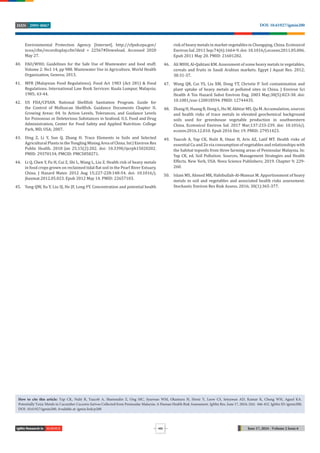 Heavy Metals in Cucumis Sativus: A Health Risk Assessment | PDF