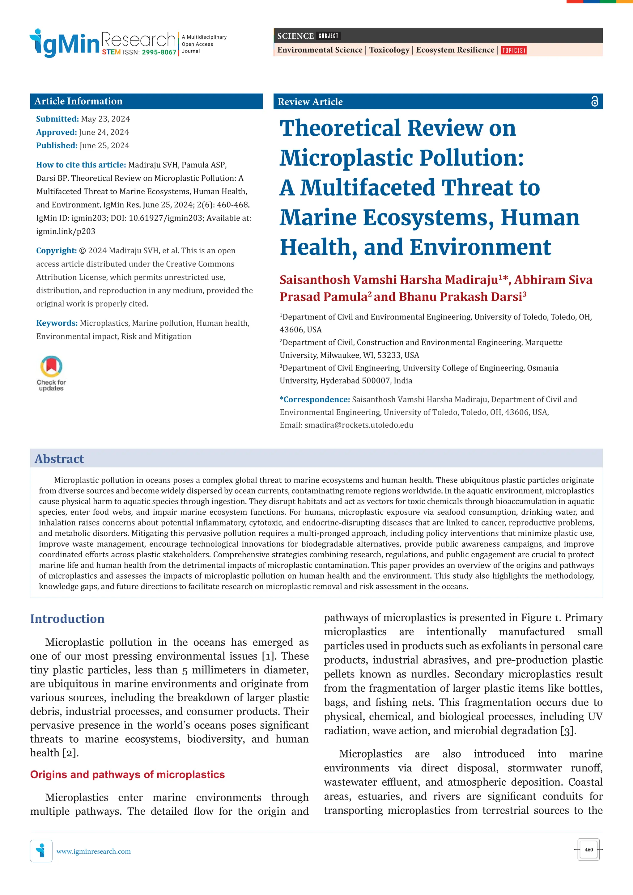 Microplastics and Marine Ecosystems: A Call for Action | PDF