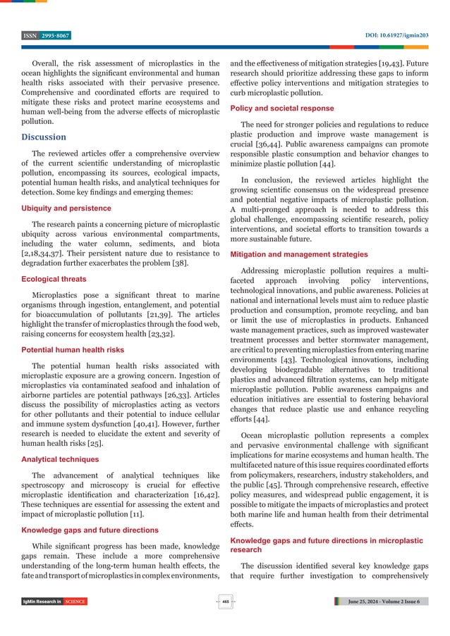 Microplastics and Marine Ecosystems: A Call for Action | PDF