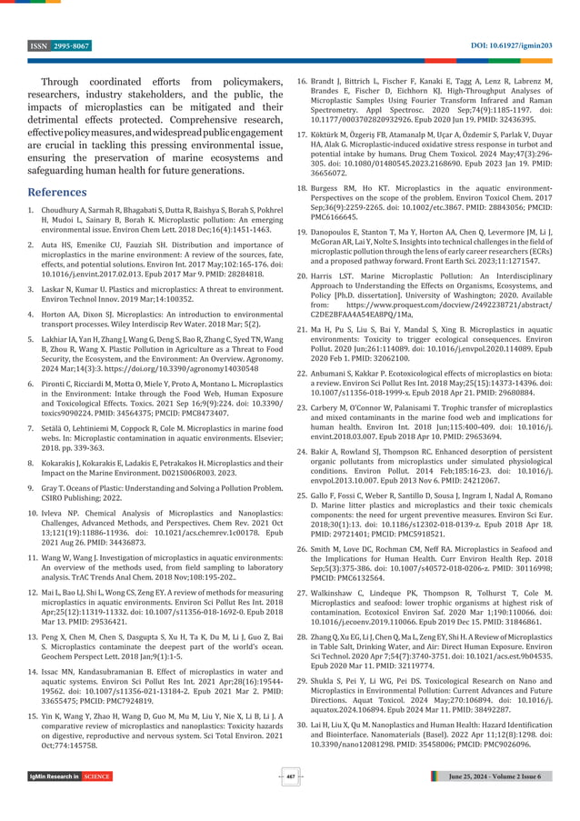 Microplastics and Marine Ecosystems: A Call for Action | PDF